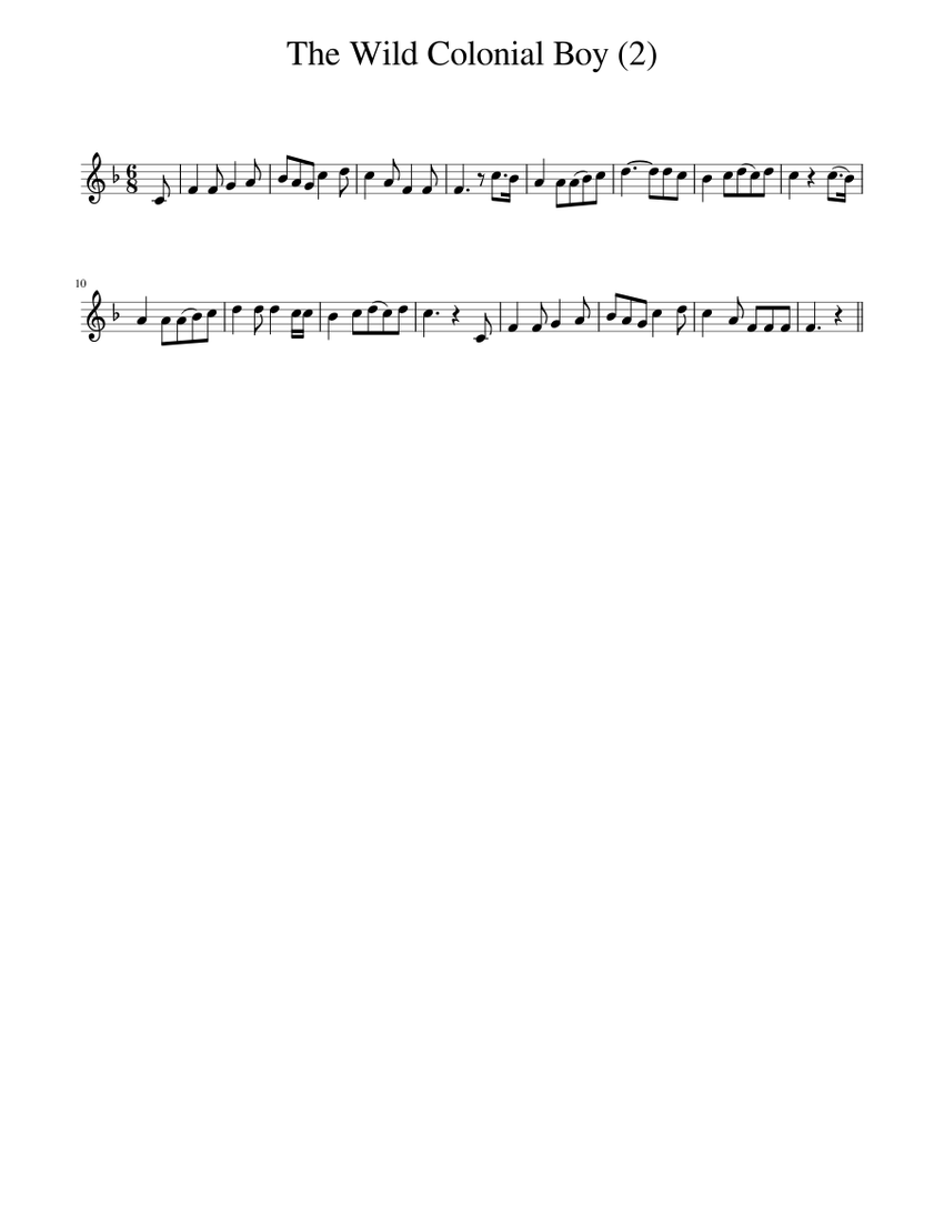 The Wild Colonial Boy (2) Sheet music for Piano (Solo) | Musescore.com