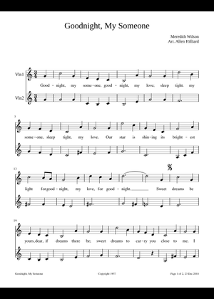 Play Official version of Goodnight, My Someone Sheet Music by David ...
