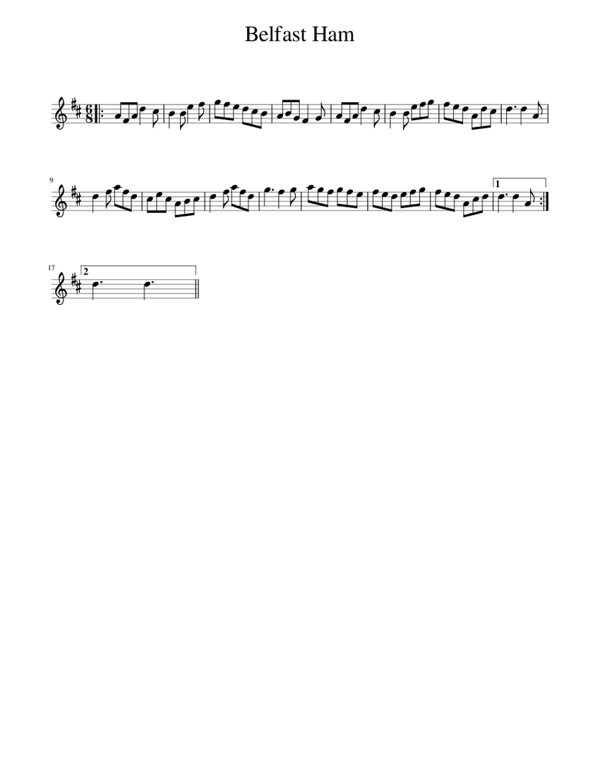 Belfast Ham Sheet music for Piano (Solo) Easy | Musescore.com