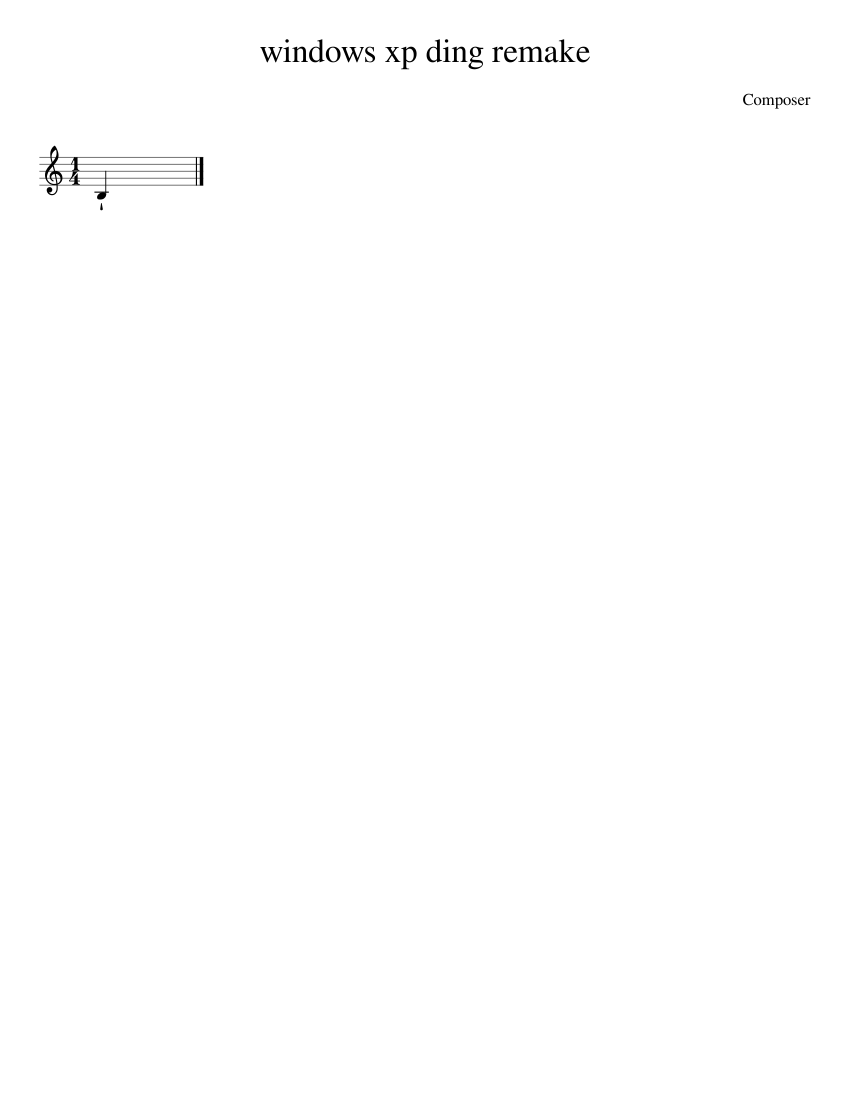 windows xp ding remake Sheet music for Vibraphone (Solo) | Musescore.com
