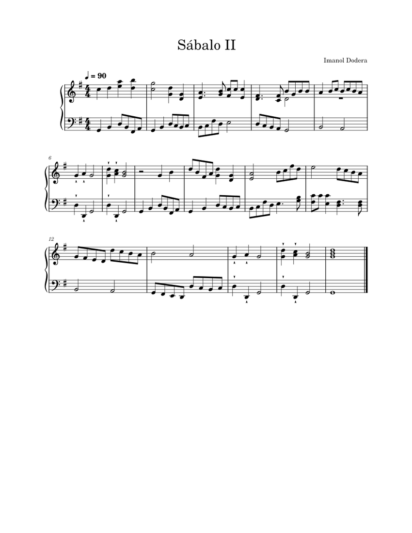 Sábalo II Sheet Music for Piano (Solo) Easy | MuseScore.com