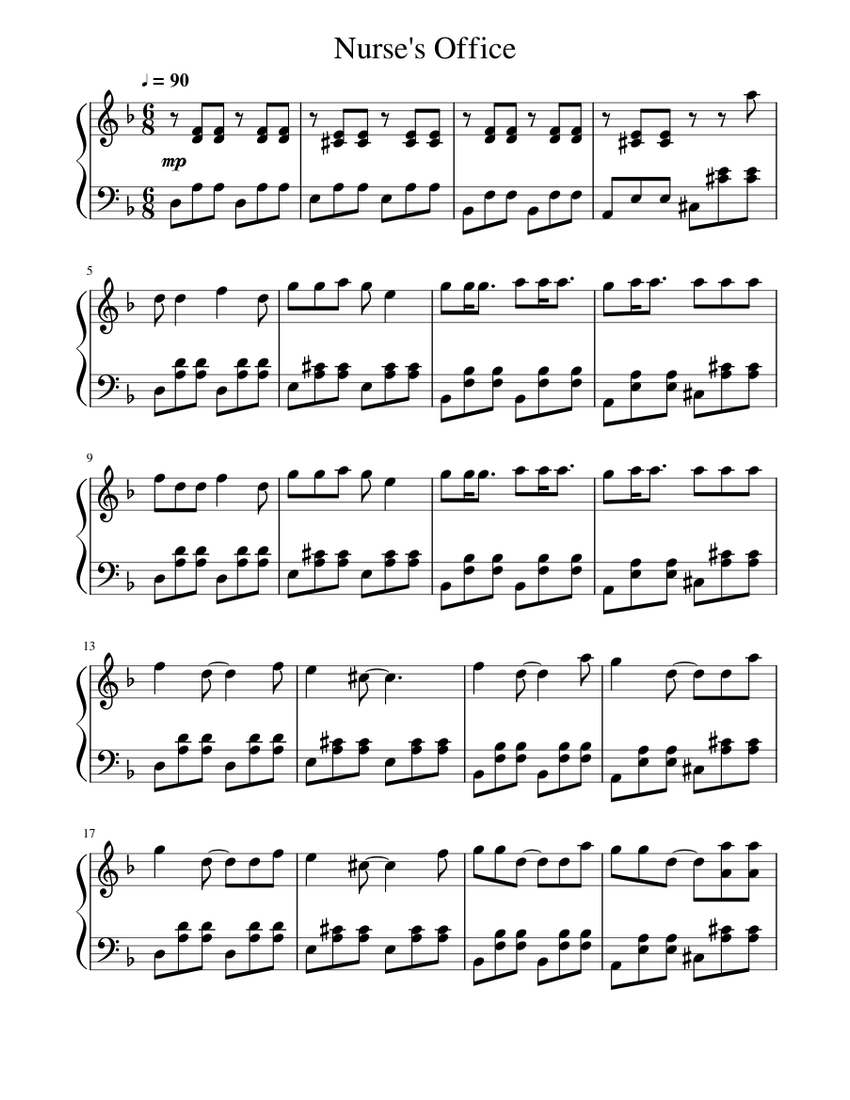 Nurse's Office Sheet music for Piano (Solo) Easy | Musescore.com