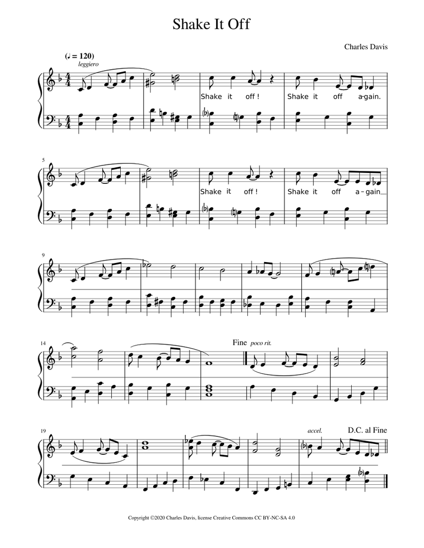 Shake It Off [Not the Taylor Swift version] Sheet Music for Drum group ...