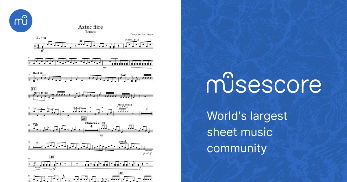 Aztec fire tenors Sheet music for Synthesizer (Solo) | Musescore.com