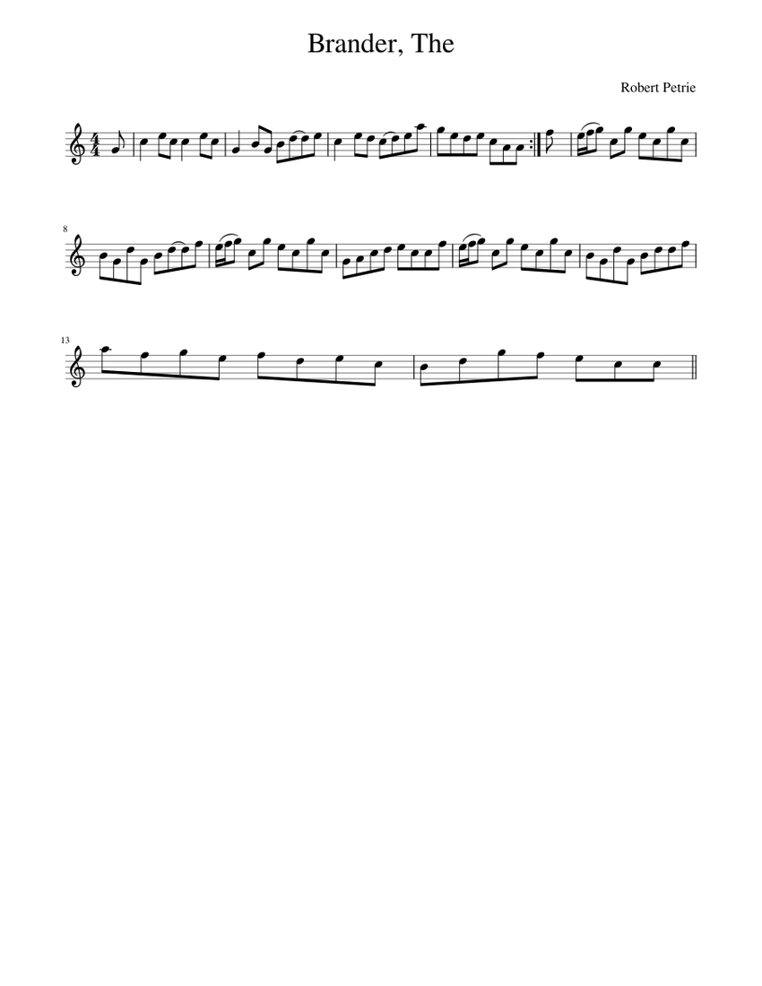 Robert Petrie - The Brander Sheet music for Piano (Solo) | Musescore.com