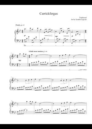 Play Official version of Carrickfergus Sheet Music by Traditional Irish ...