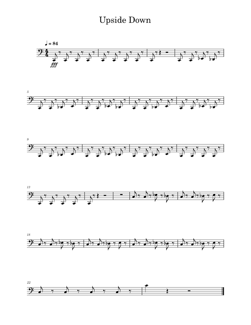 Upside Down Sheet music for Brass (other) (Brass Ensemble) | Musescore.com