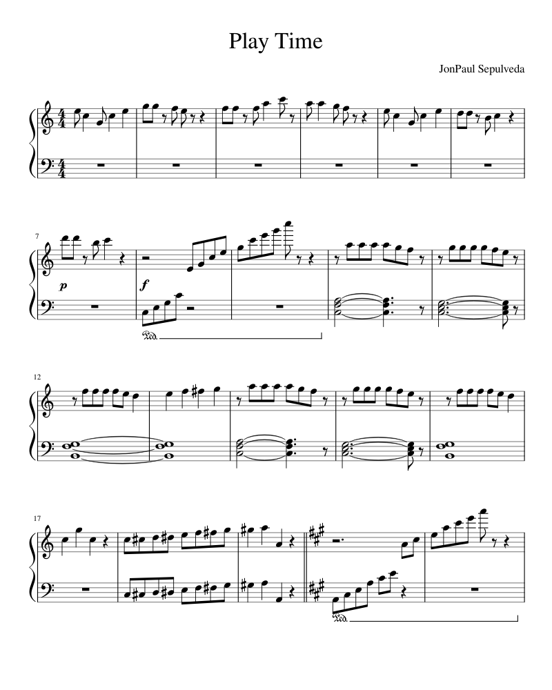 Play Time Sheet music for Piano (Solo) Easy | Musescore.com