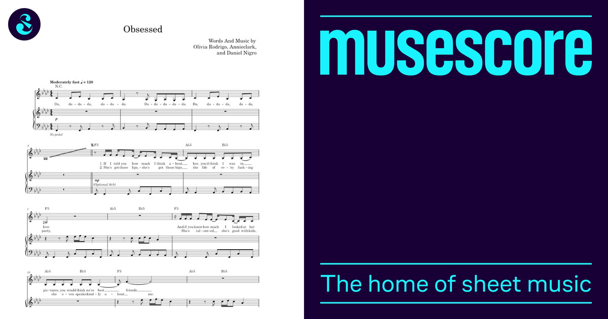 Obsessed - Olivia Rodrigo Sheet Music with Chords for Piano ...