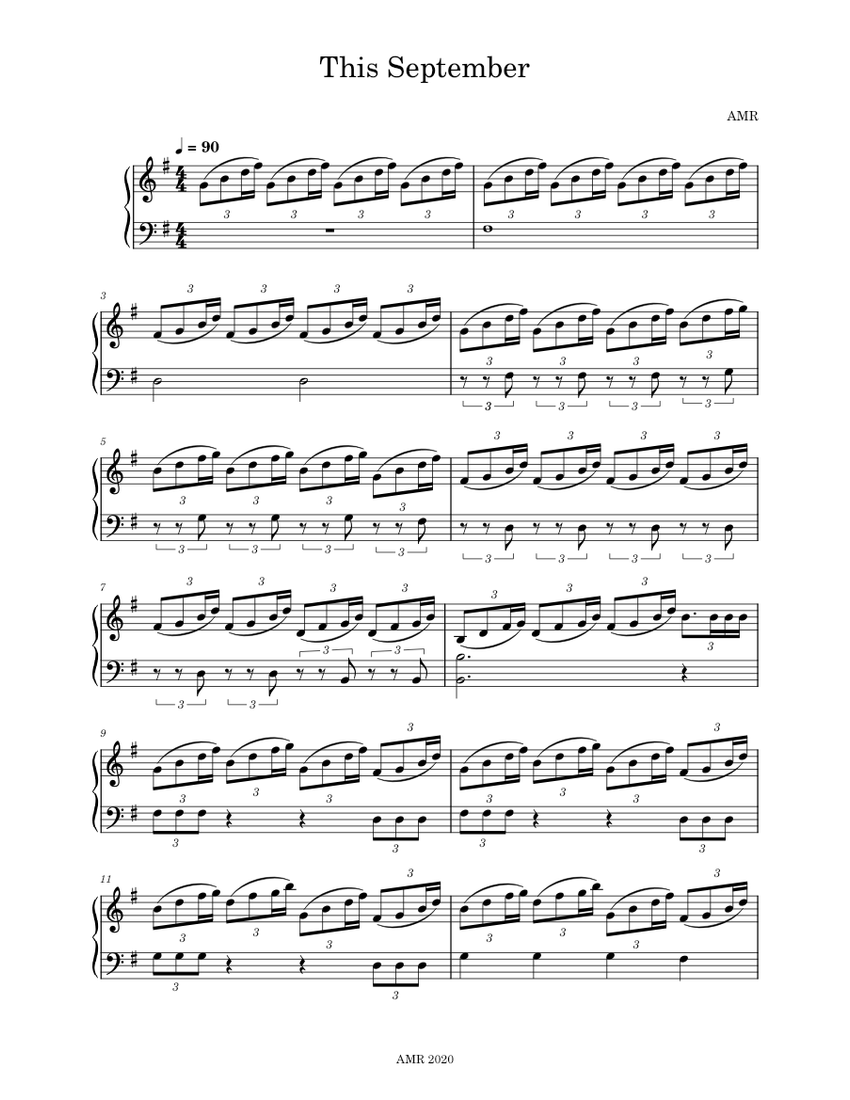 This September Sheet music for Piano (Solo) | Musescore.com