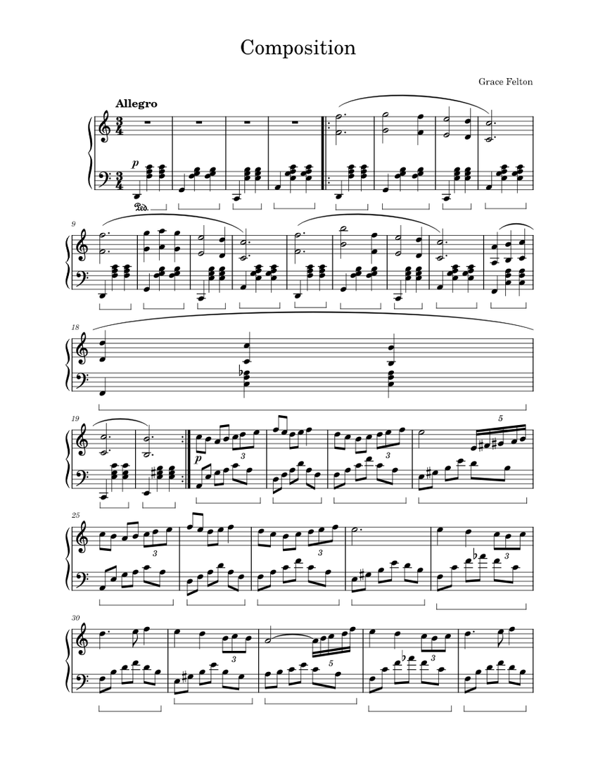 Composition (2) Sheet music for Piano (Solo) | Musescore.com