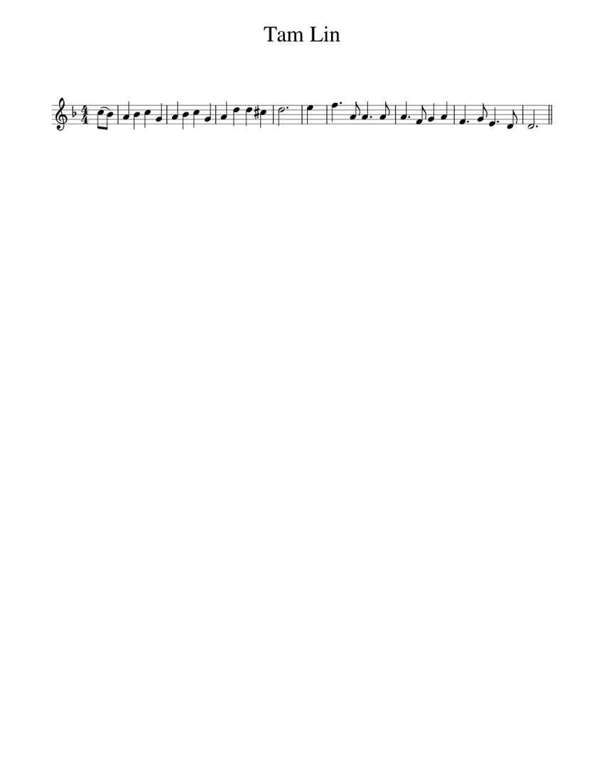Tam Lin Sheet music for Piano (Solo) | Musescore.com