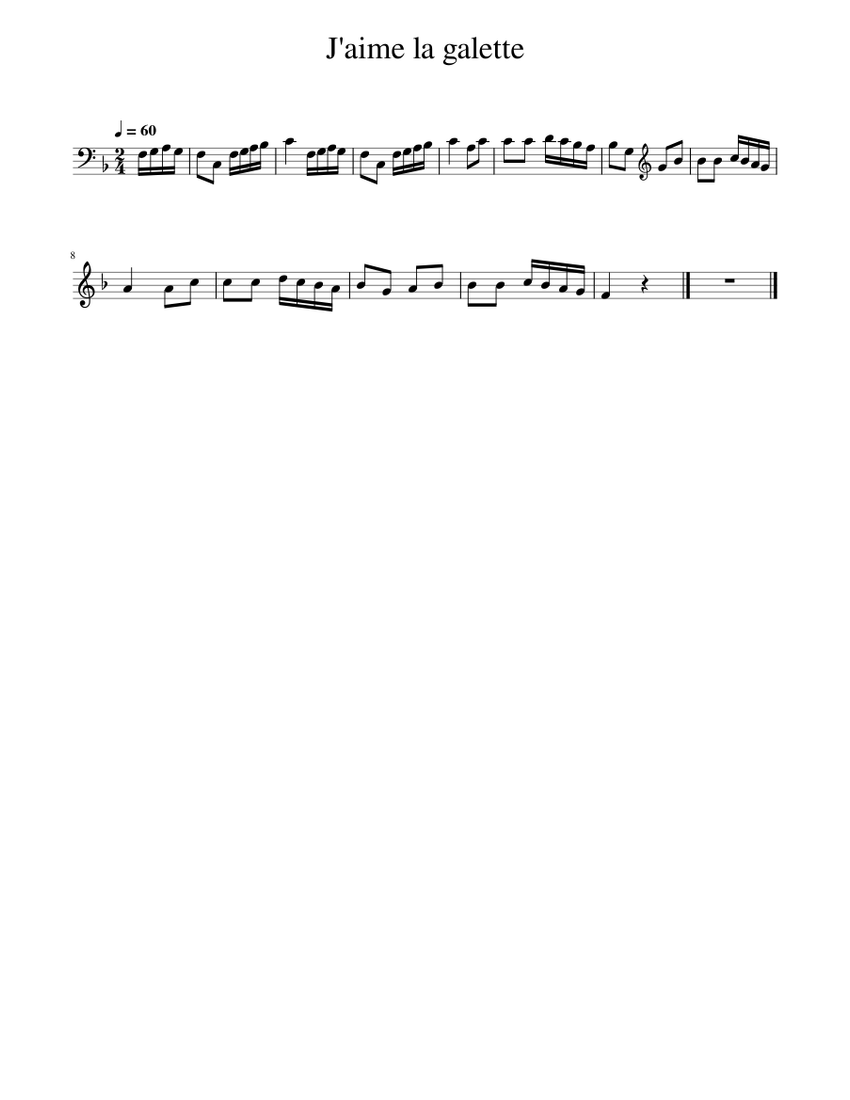J'aime_la_galette 60 Sheet music for Piano (Solo) Easy | Musescore.com