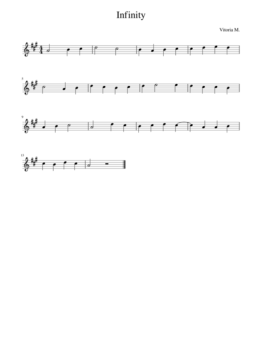 Infinity Sheet Music for Violin (Solo) | MuseScore.com