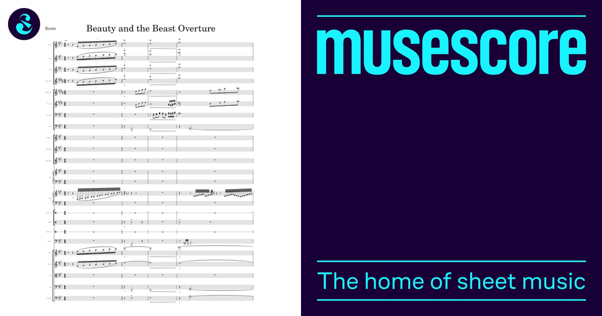 Beauty and the Beast "Overture" for Orchestra Sheet Music for Piano ...
