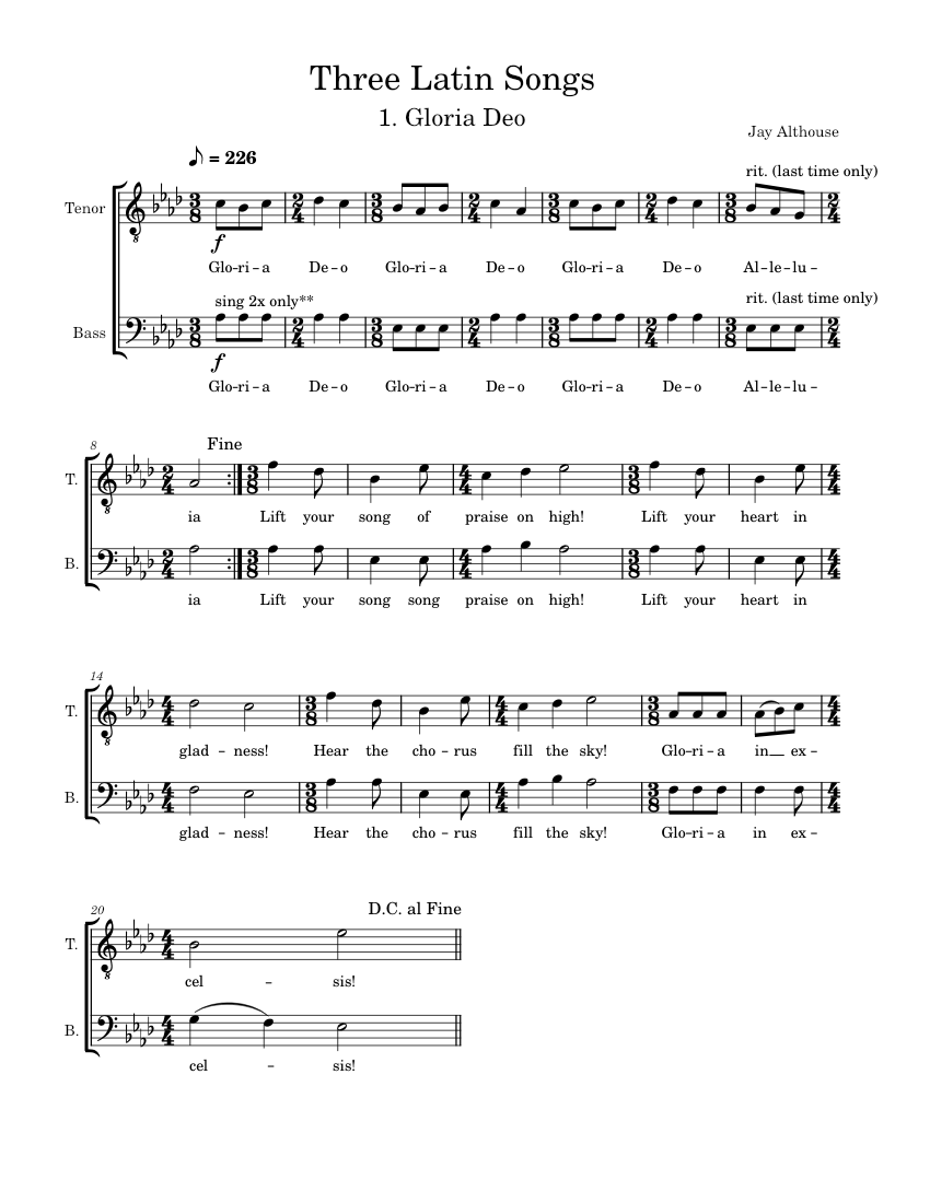 Three Latin Songs – Laura Farnell Sheet music for Piano (Choral ...
