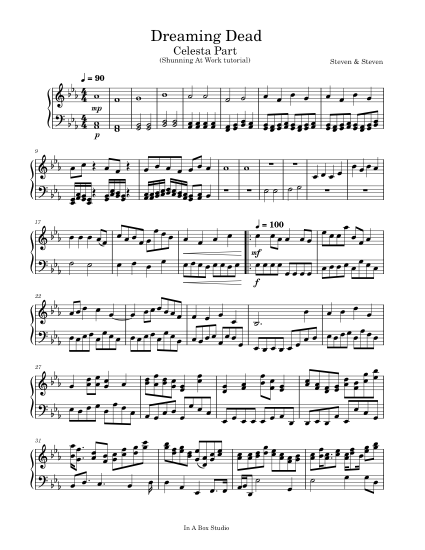 Dreaming Dead Sheet music for Celesta (Solo) | Musescore.com