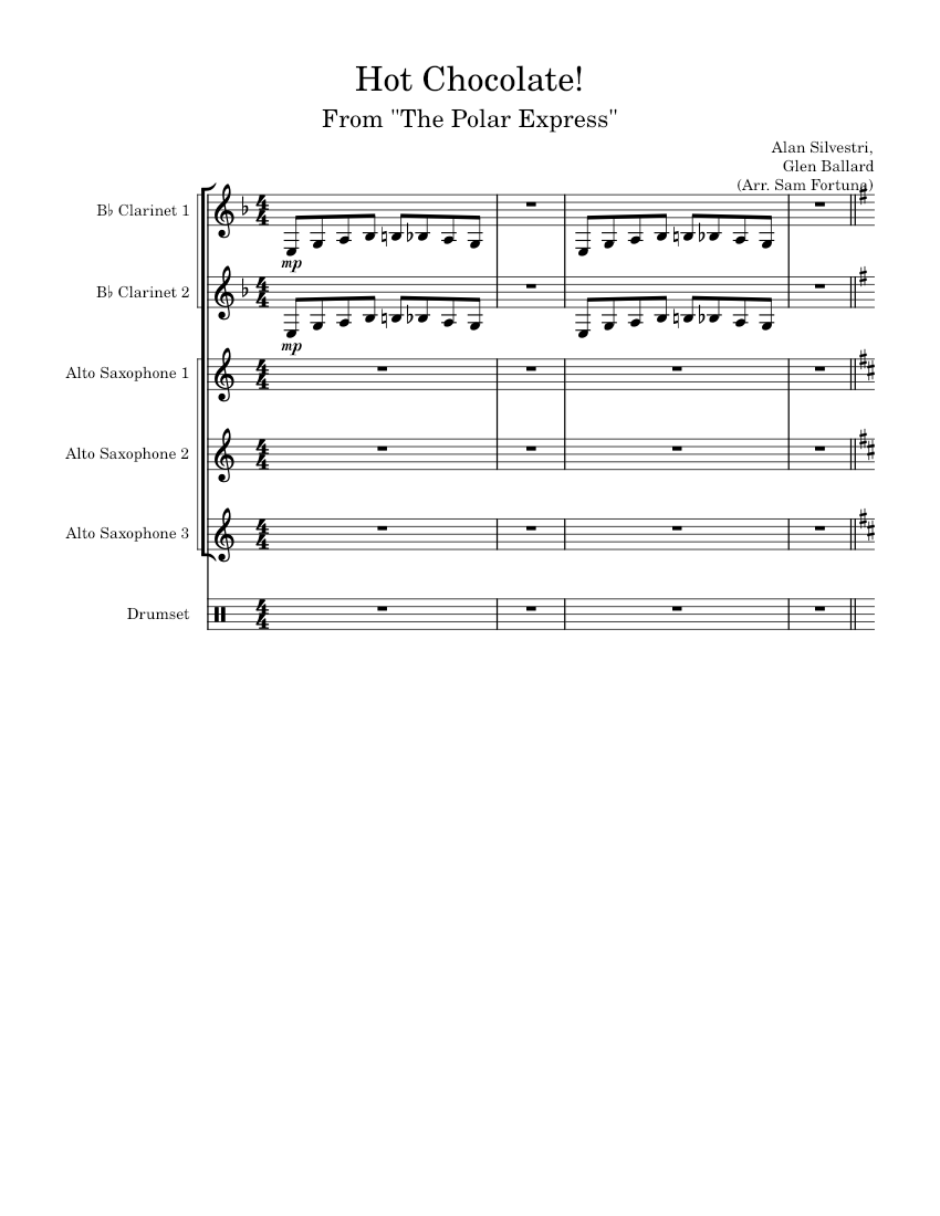 Hot Chocolate! – Alan Silvestri (From: The Polar Express) Sheet Music ...