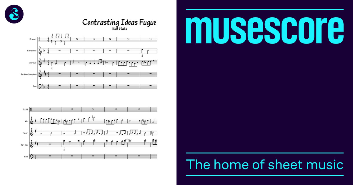 Contrasting Ideas Fugue Sheet music for Saxophone tenor, Saxophone ...
