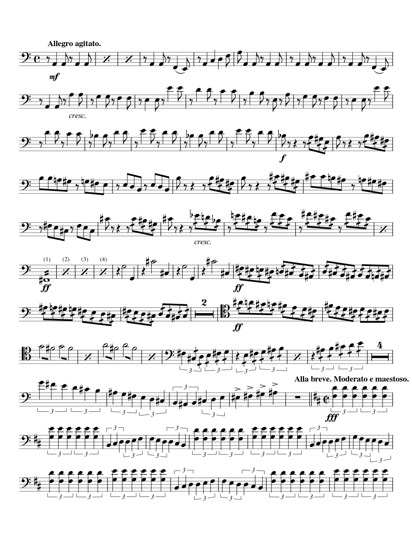 Swan Lake Op.20 Finale Cello Sheet Music for Cello (Solo) | MuseScore.com