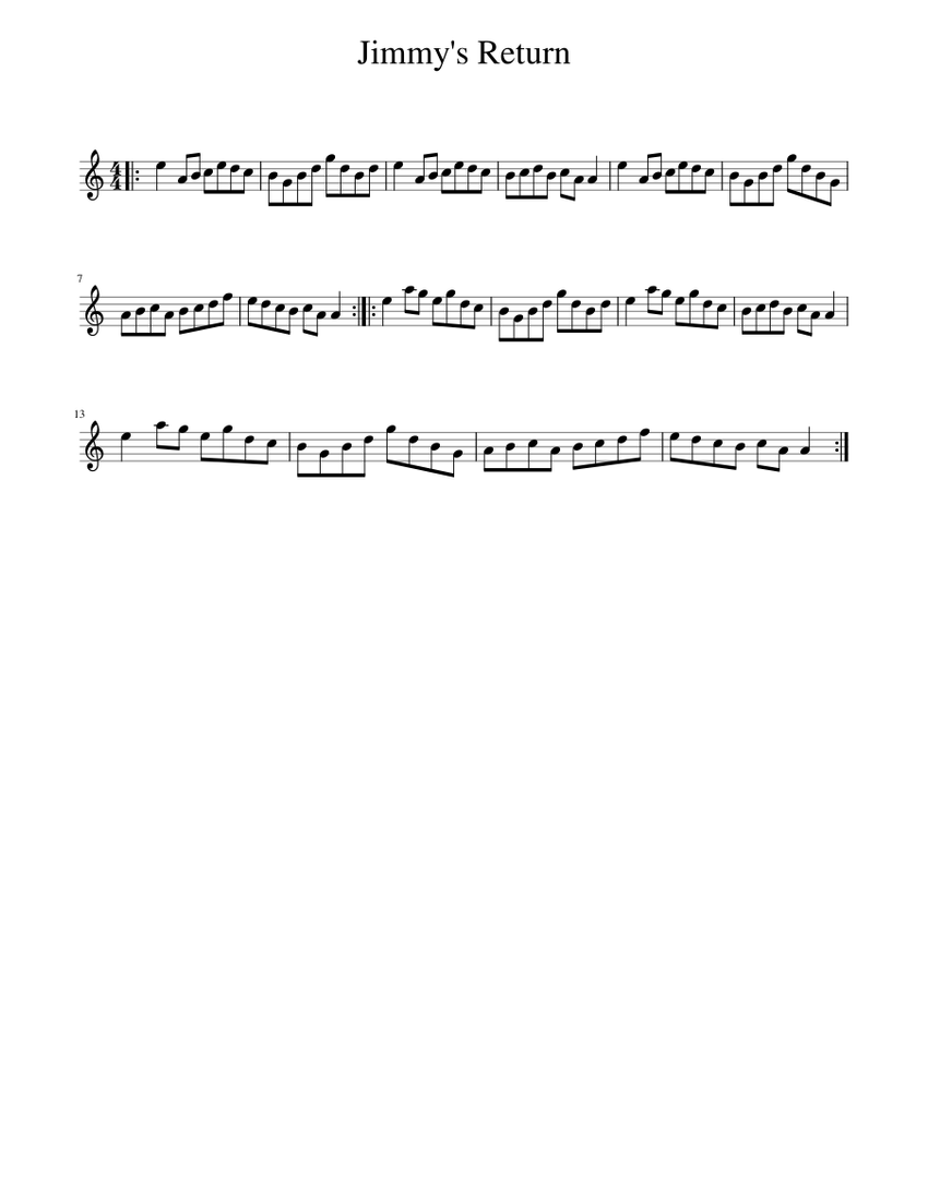 Jimmy's Return Sheet Music for Piano (Solo) easy | MuseScore.com