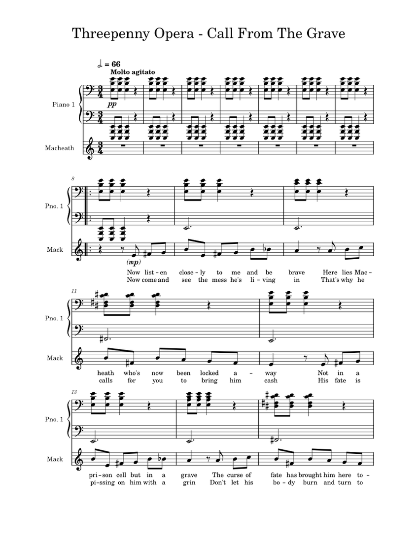Threepenny Opera - Call From The Grave – Kurt Weill, Bertolt Brecht ...