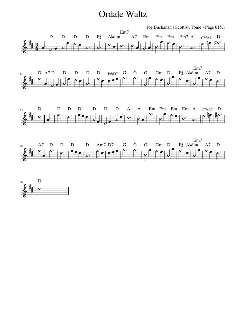 Ordale Waltz Sheet Music for Piano (Solo) Easy | MuseScore.com