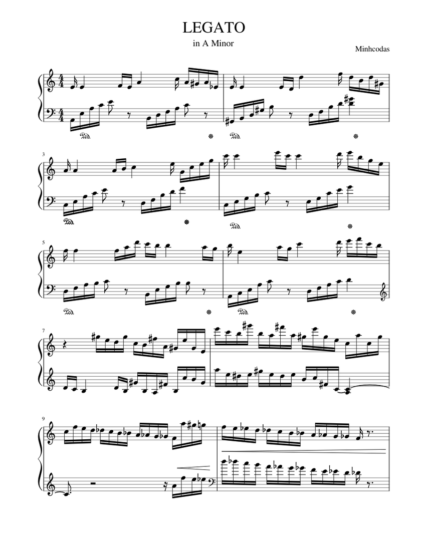 Legato Sheet Music for Piano (Solo) | MuseScore.com