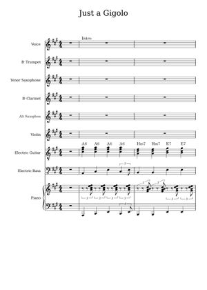 Play Official version of Just a gigolo Sheet Music by Louis Prima for ...