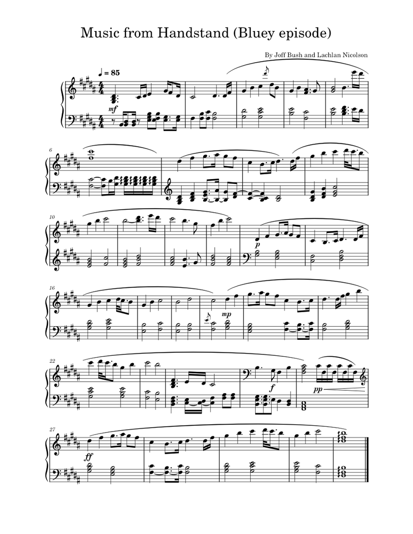 Music from end of Handstand (Bluey episode) – Joff Bush, Lachlan ...