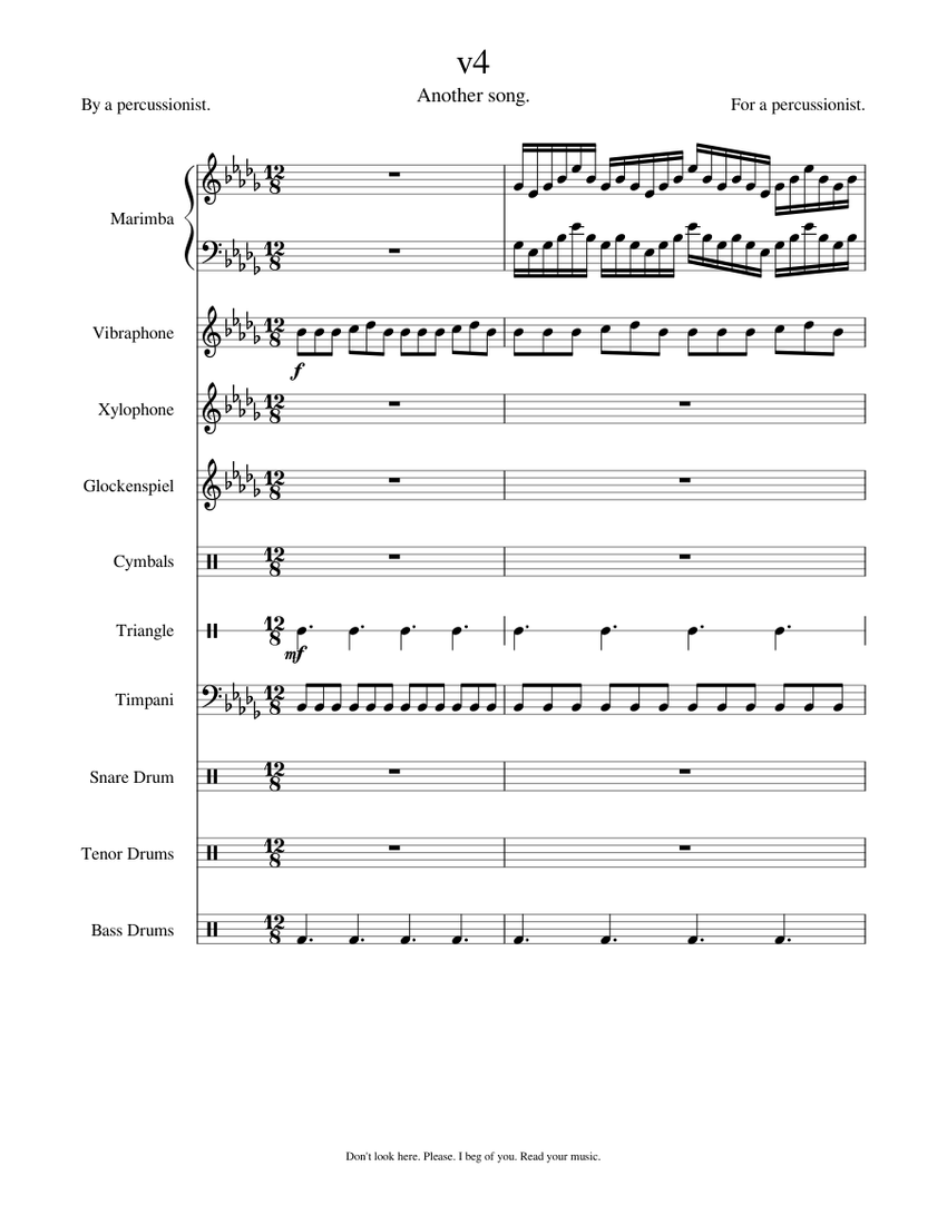 v4 Sheet music for Timpani (Solo) | Musescore.com