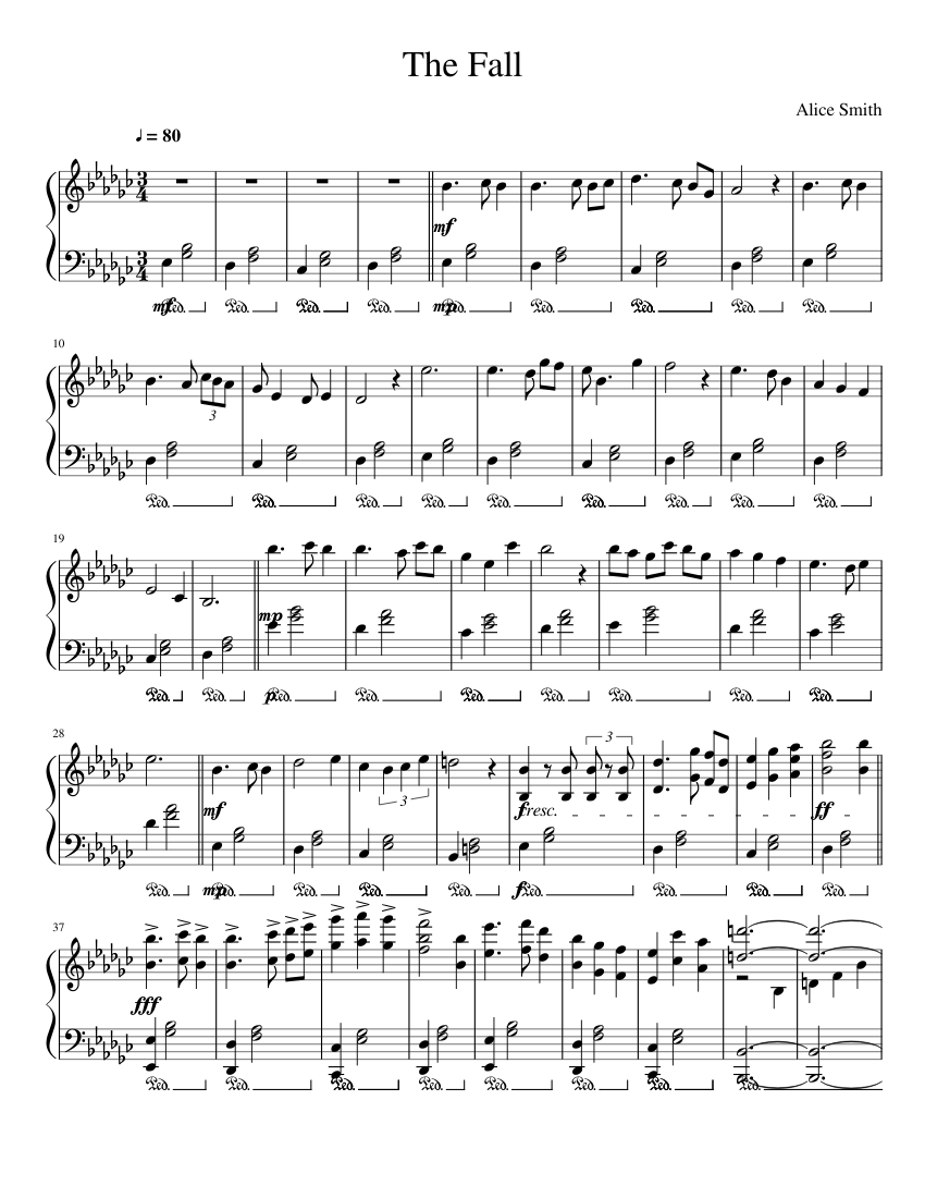 The Fall Sheet music for Piano (Solo) | Musescore.com