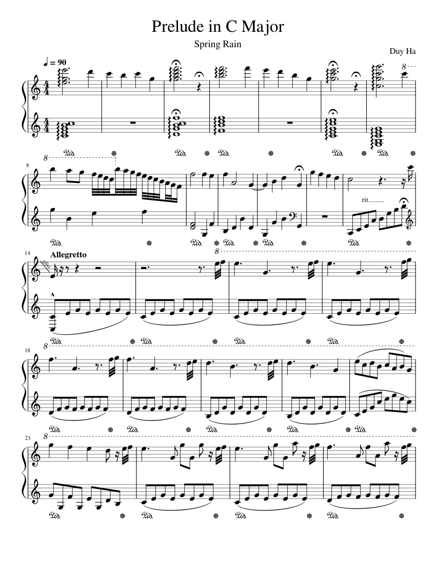 Prelude No. 11 - Spring rain Sheet music for Piano (Solo) | Musescore.com