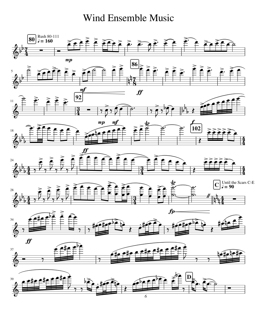 Wind Ensemble Music Sheet Music for Flute (Solo) | MuseScore.com