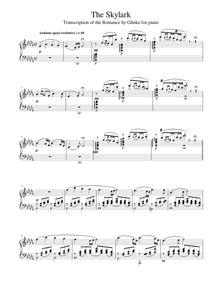 The Skylark Sheet music for Piano (Solo) | Musescore.com
