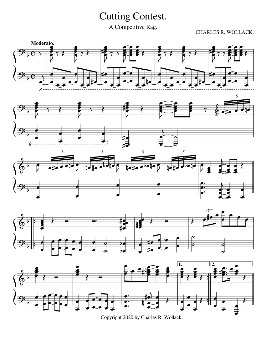 Cutting Contest Sheet music for Piano (Solo) | Musescore.com