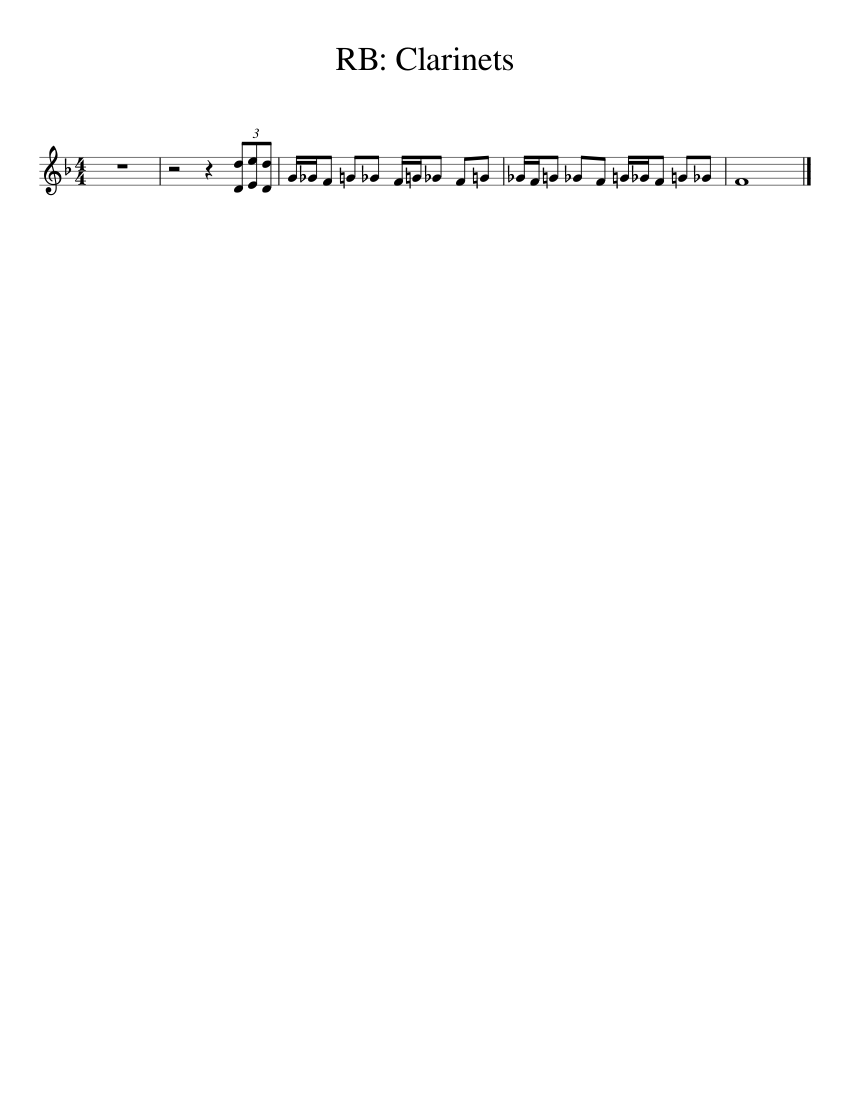 RB: Clarinets Sheet music for Clarinet other (Solo) | Musescore.com
