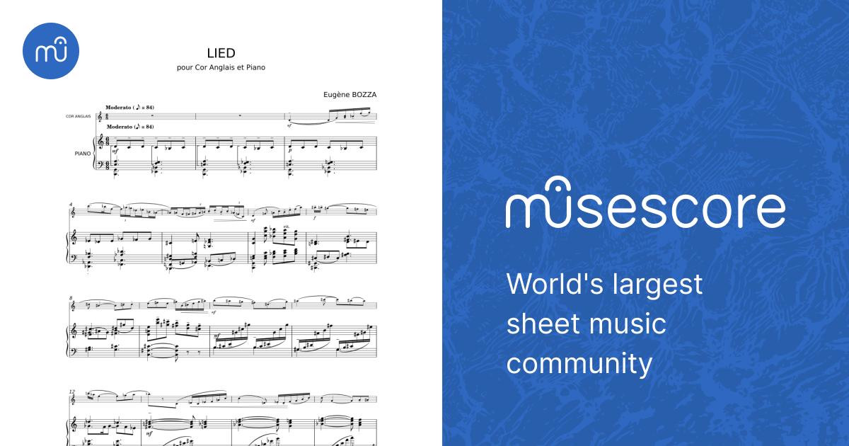 Lied - Eugène Bozza Sheet Music for Piano, Oboe (Solo) | MuseScore.com