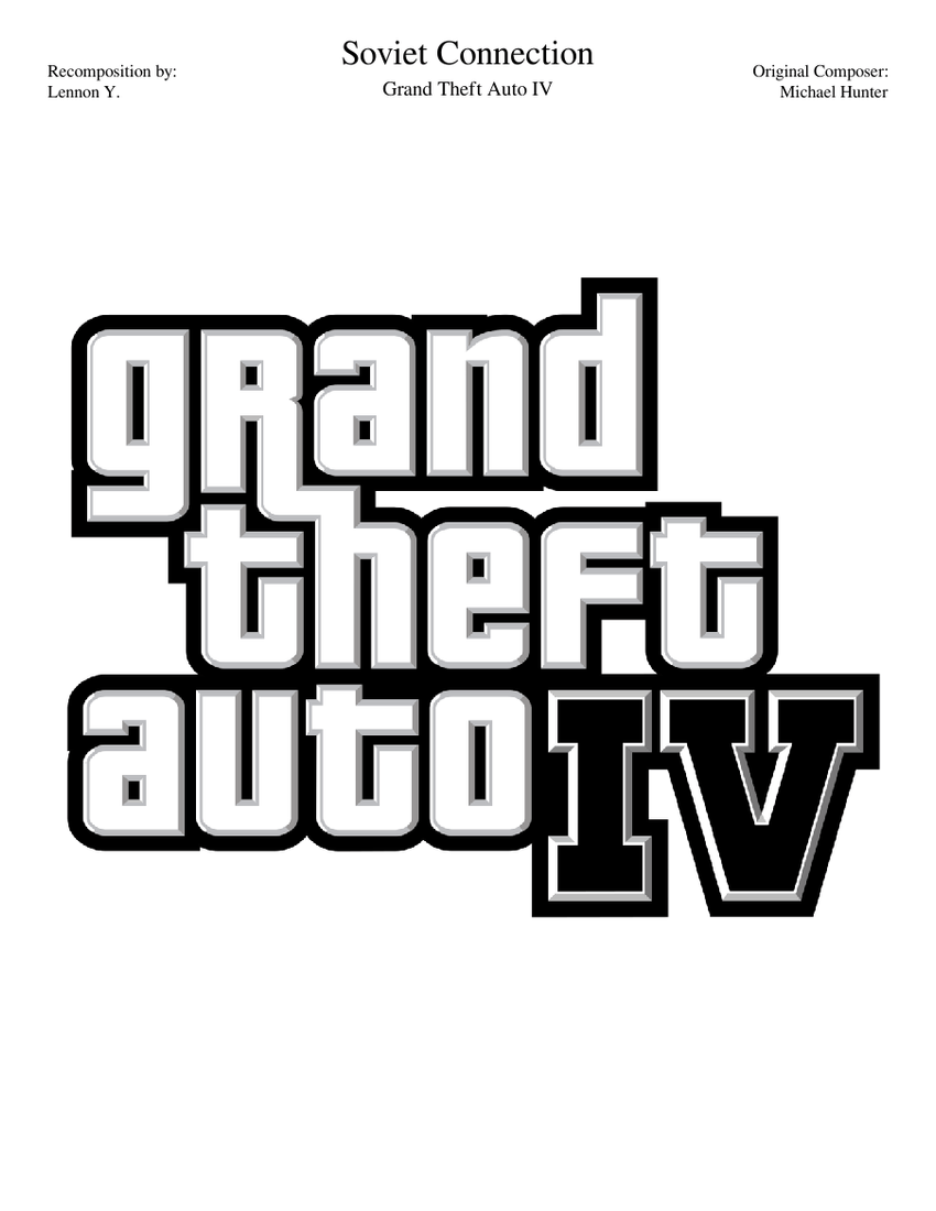 Soviet Connection (GTA IV Theme Song) Sheet Music for Trombone, Alto ...