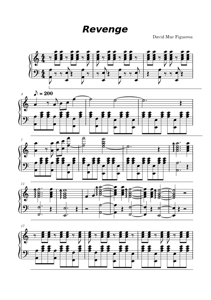 Revenge Sheet music for Piano (Solo) | Musescore.com