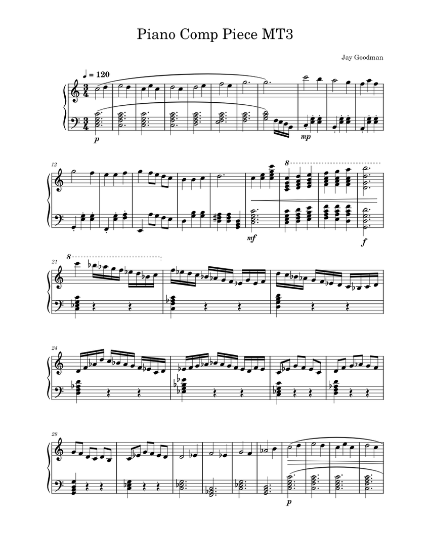 Piano Comp Piece MT3 - piano tutorial