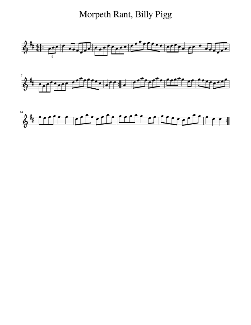Morpeth Rant, Billy Pigg Sheet music for Piano (Solo) Easy | Musescore.com