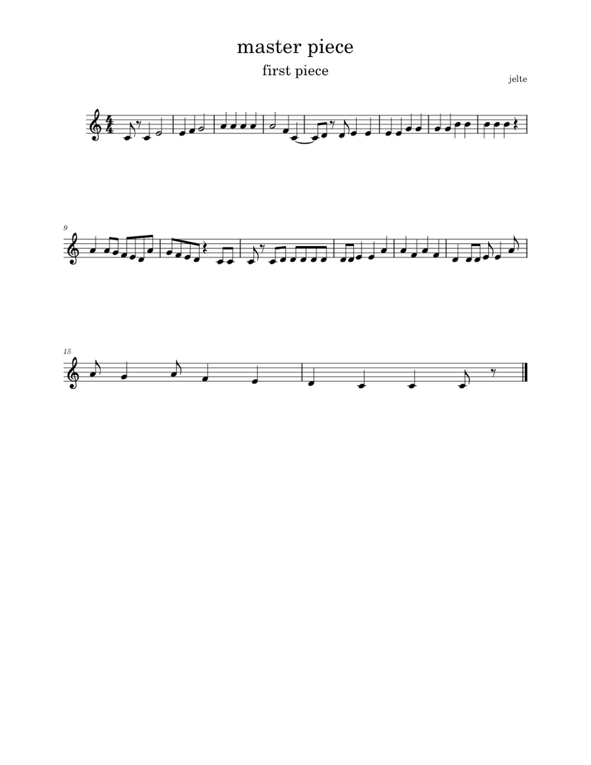 master_piece Sheet music for Piano (Solo) Easy | Musescore.com