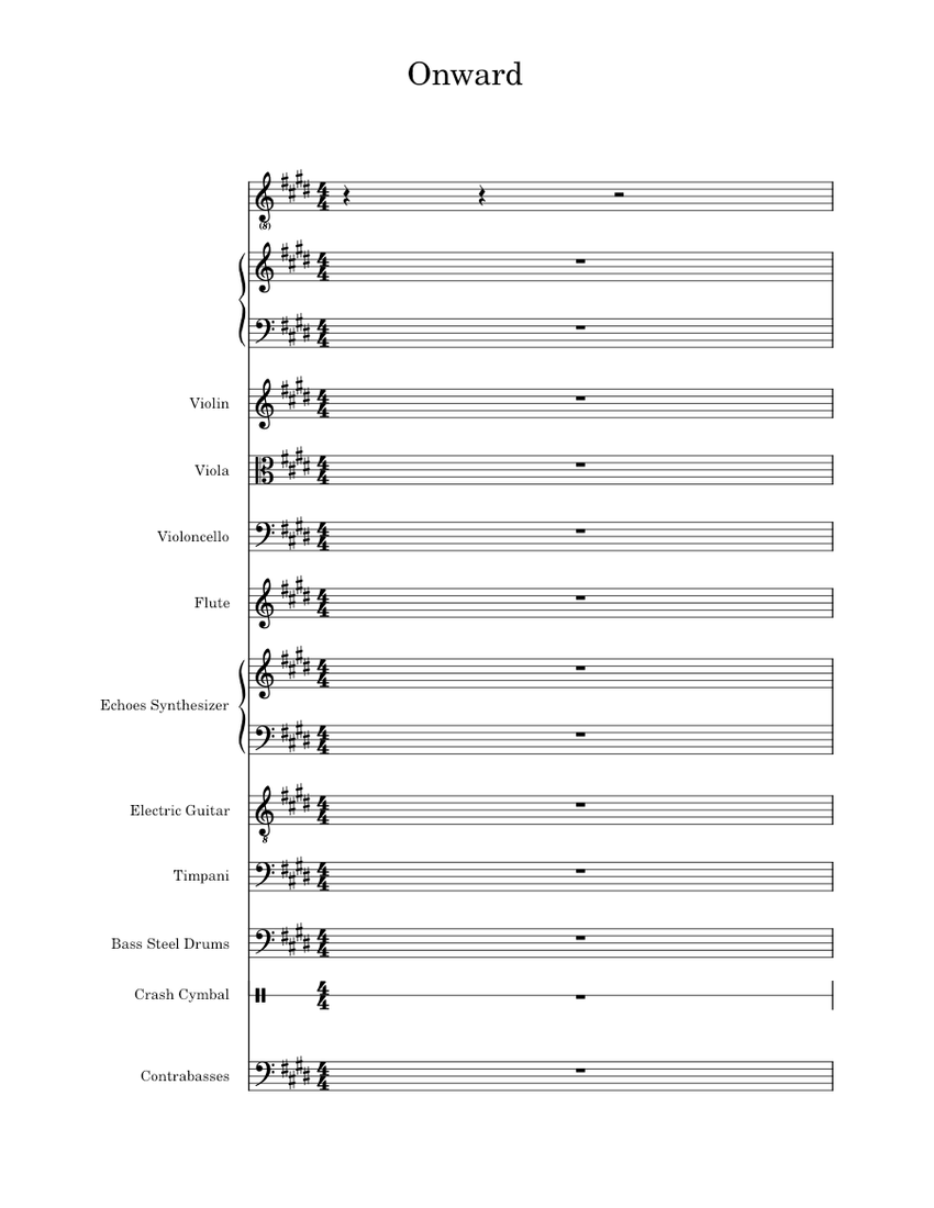 Onward Sheet music for Piano, Vocals, Flute, Timpani & more instruments ...