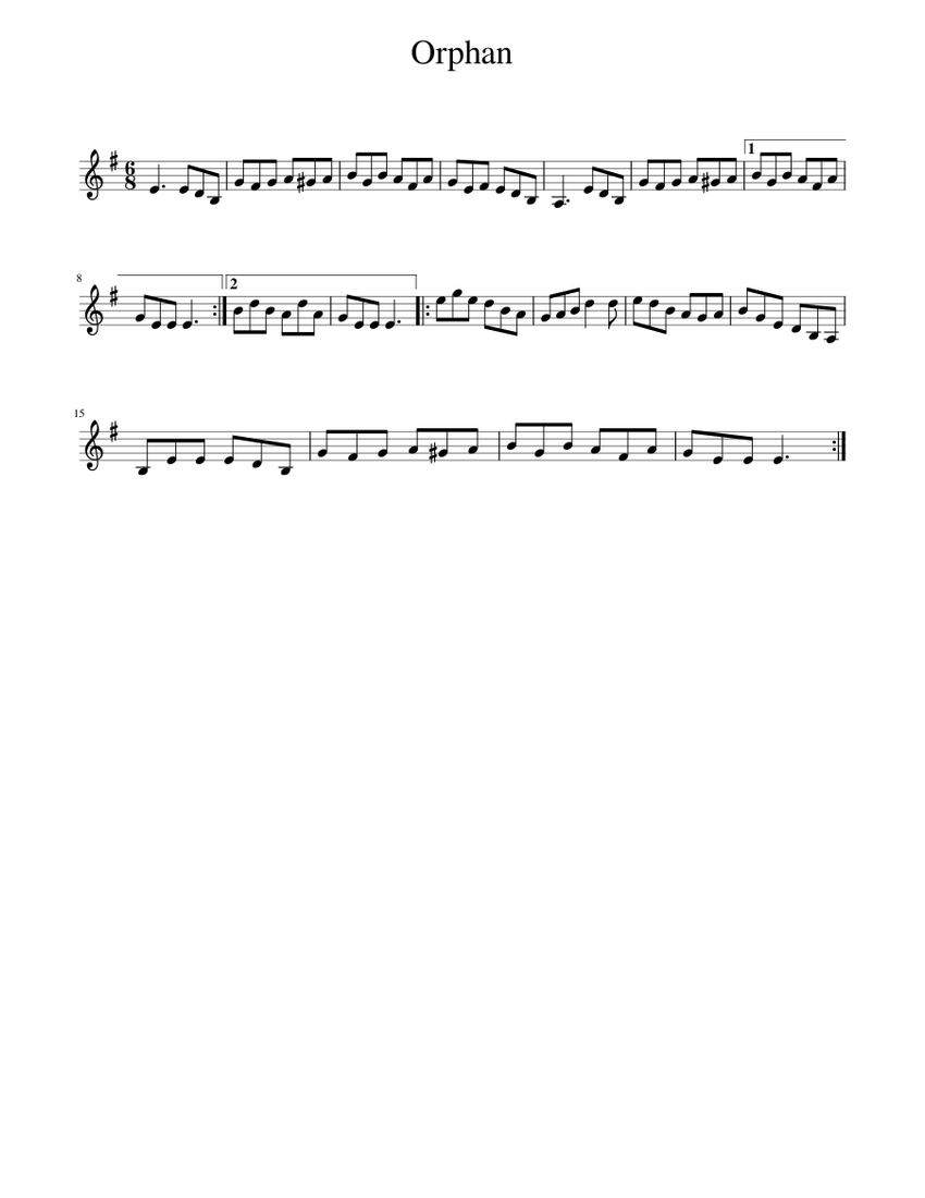 Orphan Sheet music for Piano (Solo) | Musescore.com