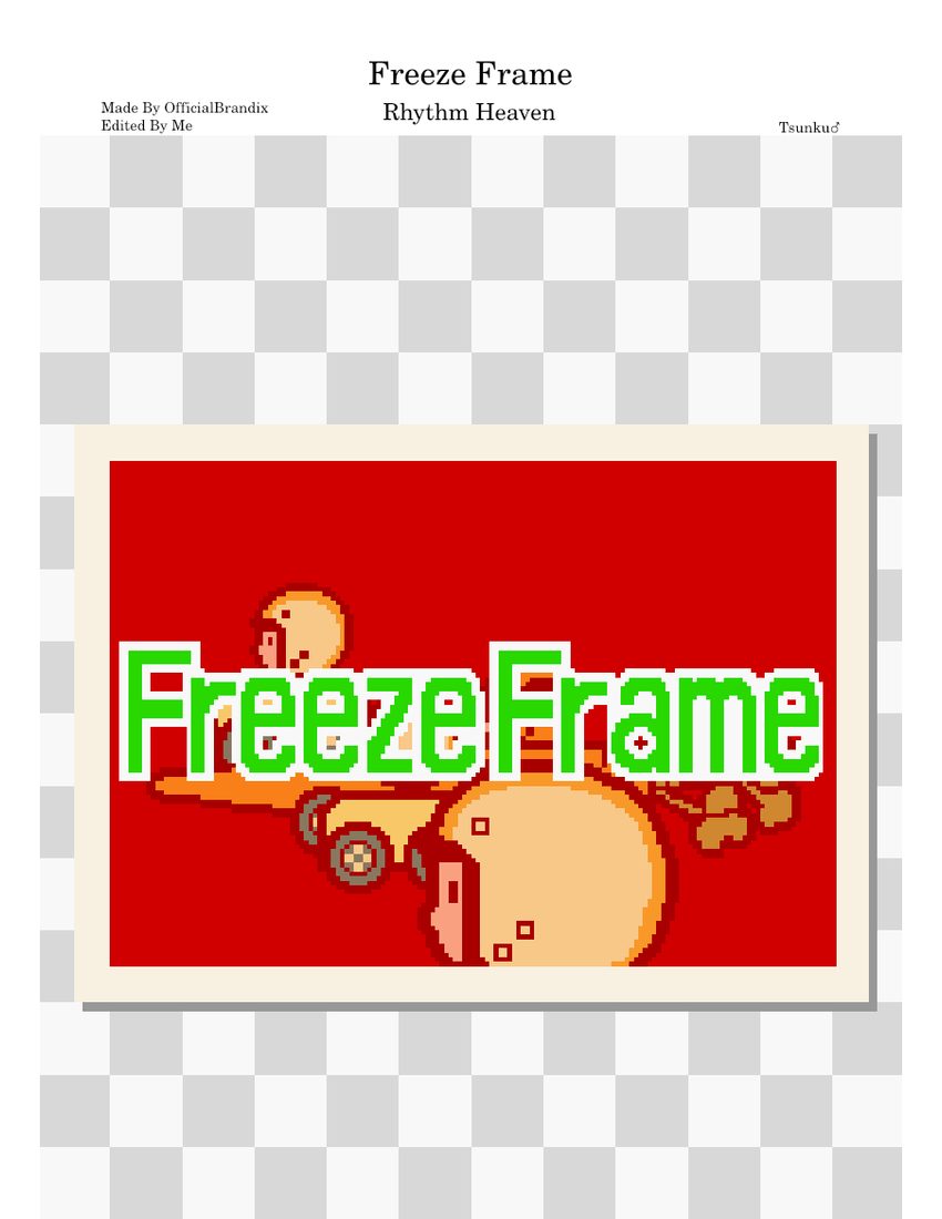 Freeze Frame – Rhythm Heaven (Tsunku♂) Sheet music for Piano, Organ ...