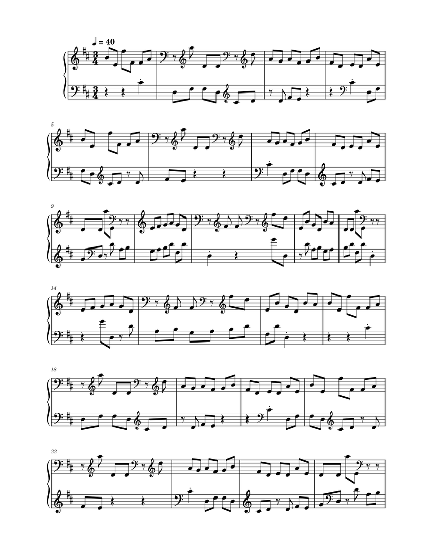 0xDJ Hande Invention #1 Sheet music for Piano (Solo) Easy | Musescore.com