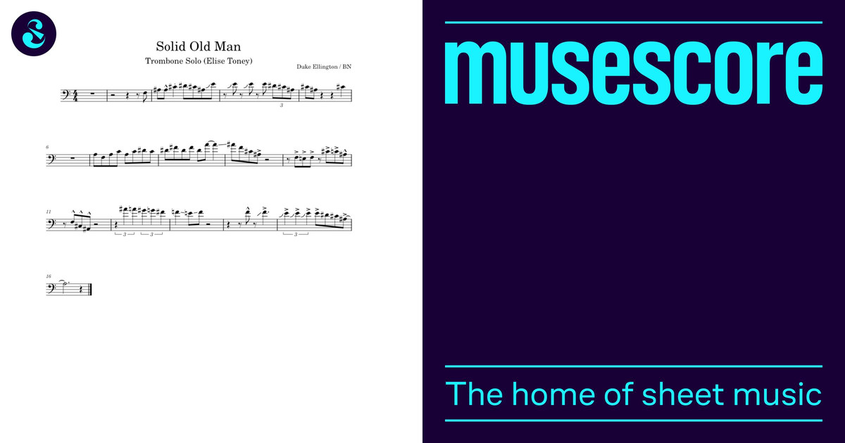 Solid Old Man – Duke Ellington Sheet music for Trombone (Solo ...