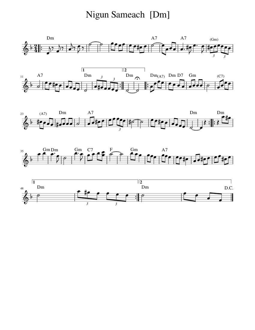 Nigun Sameach Sheet music for Piano (Solo) | Musescore.com