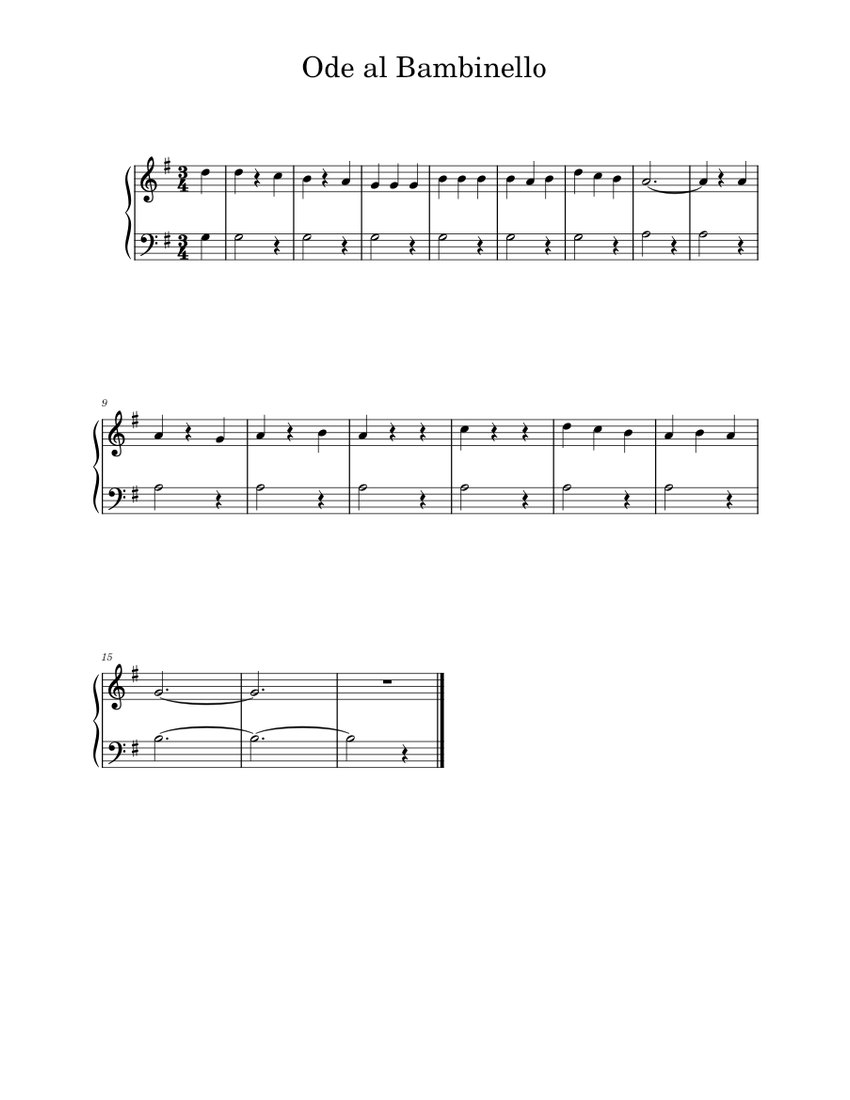 Ode al bambinello Ode al Bambinello, quanno nascette ninno per arpa Sheet music for Piano (Mixed ...